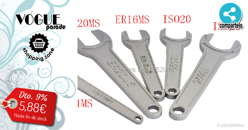 A set ISO handle wrench ISO20 ISO25 ER11MS ER16MS ER20MS precision ...